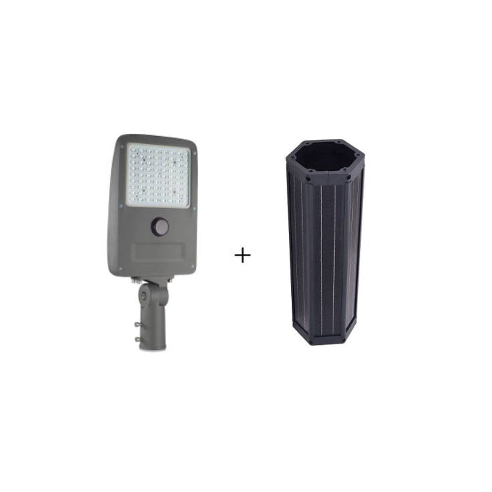 20W Solar Cylindrical Panel | 20W Cylindrical Panel PLUS LED fixture In USA