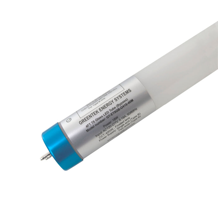 4ft 18W LED Linear Tube | 18W T8 Single/Two End Bypass Glass LED Linear ...